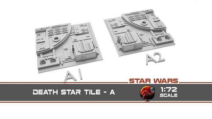 Death Star Tile Type A free 3D model 3D printable | CGTrader