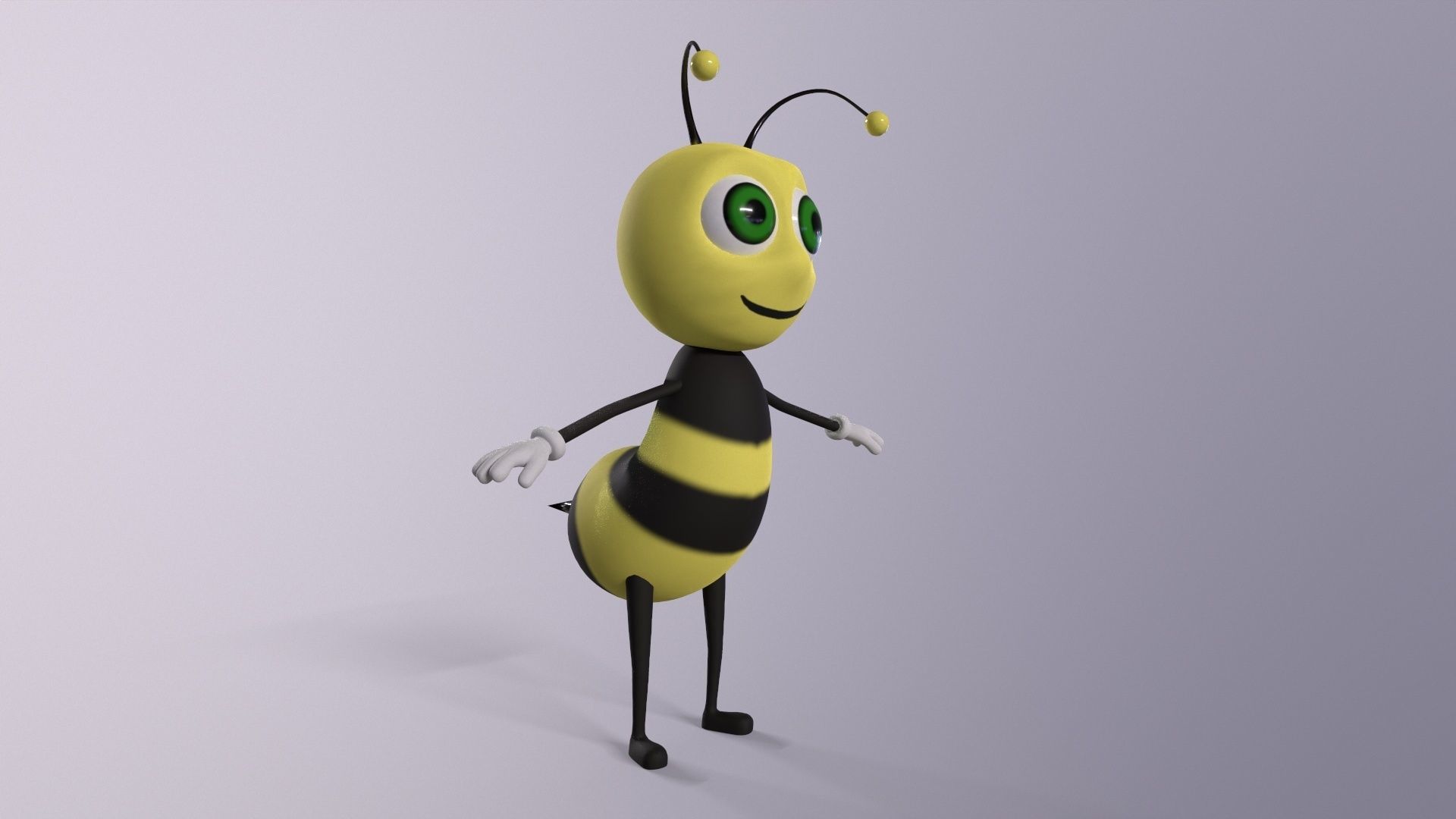 3D model Cartoon bee character VR / AR / low-poly | CGTrader