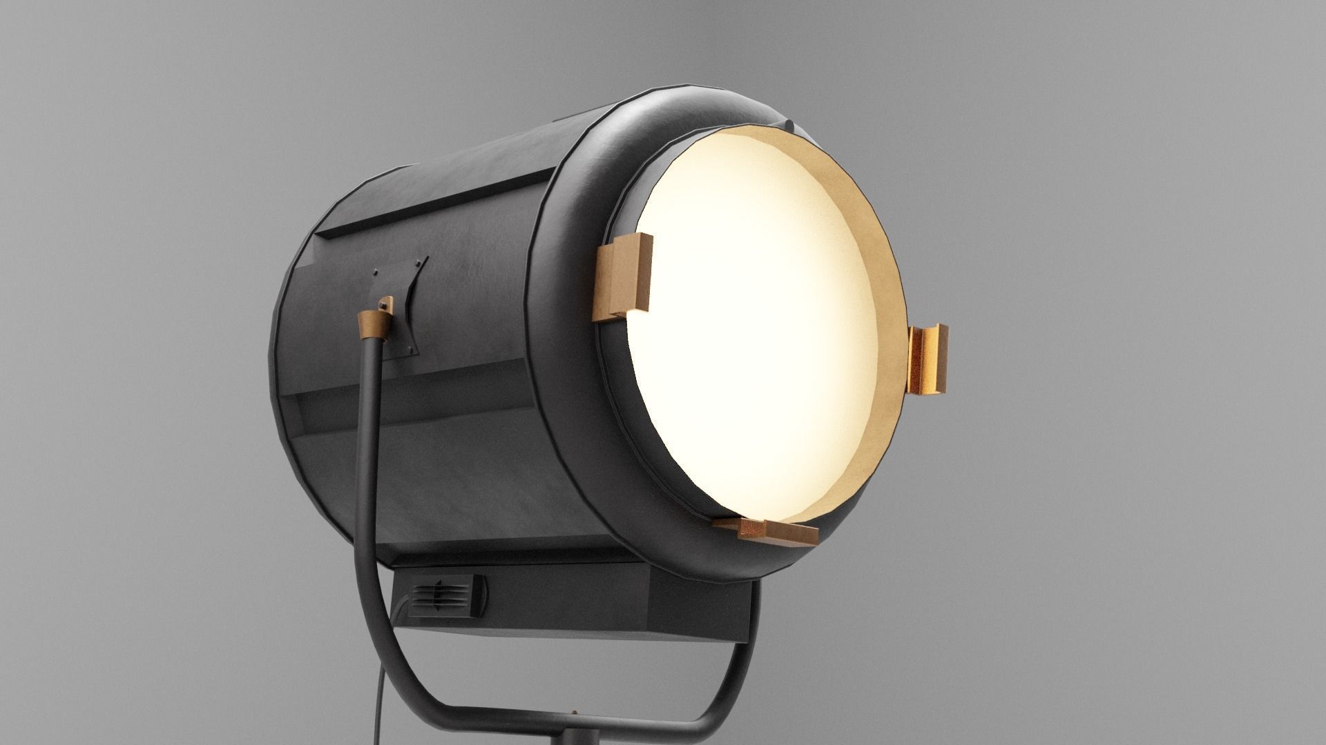Old searchlight 3D model | CGTrader