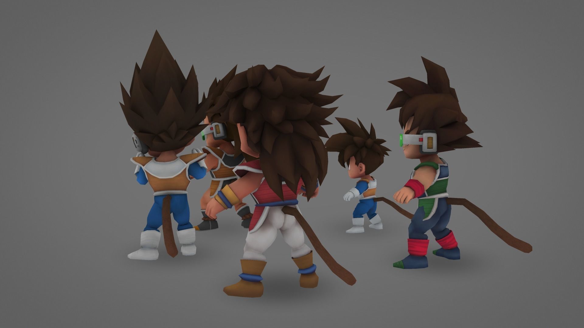 3D model Saiyan Warriors VR / AR / low-poly | CGTrader