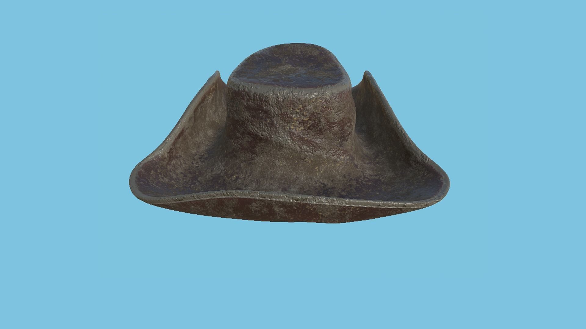 3D model Destroyed Rusted Hat - Character Fashion Design VR / AR / low ...