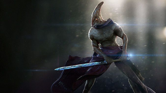 Alien Swordsman 3D model | CGTrader