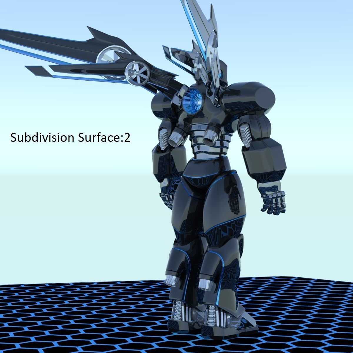 winged robot model 3D 3D model | CGTrader