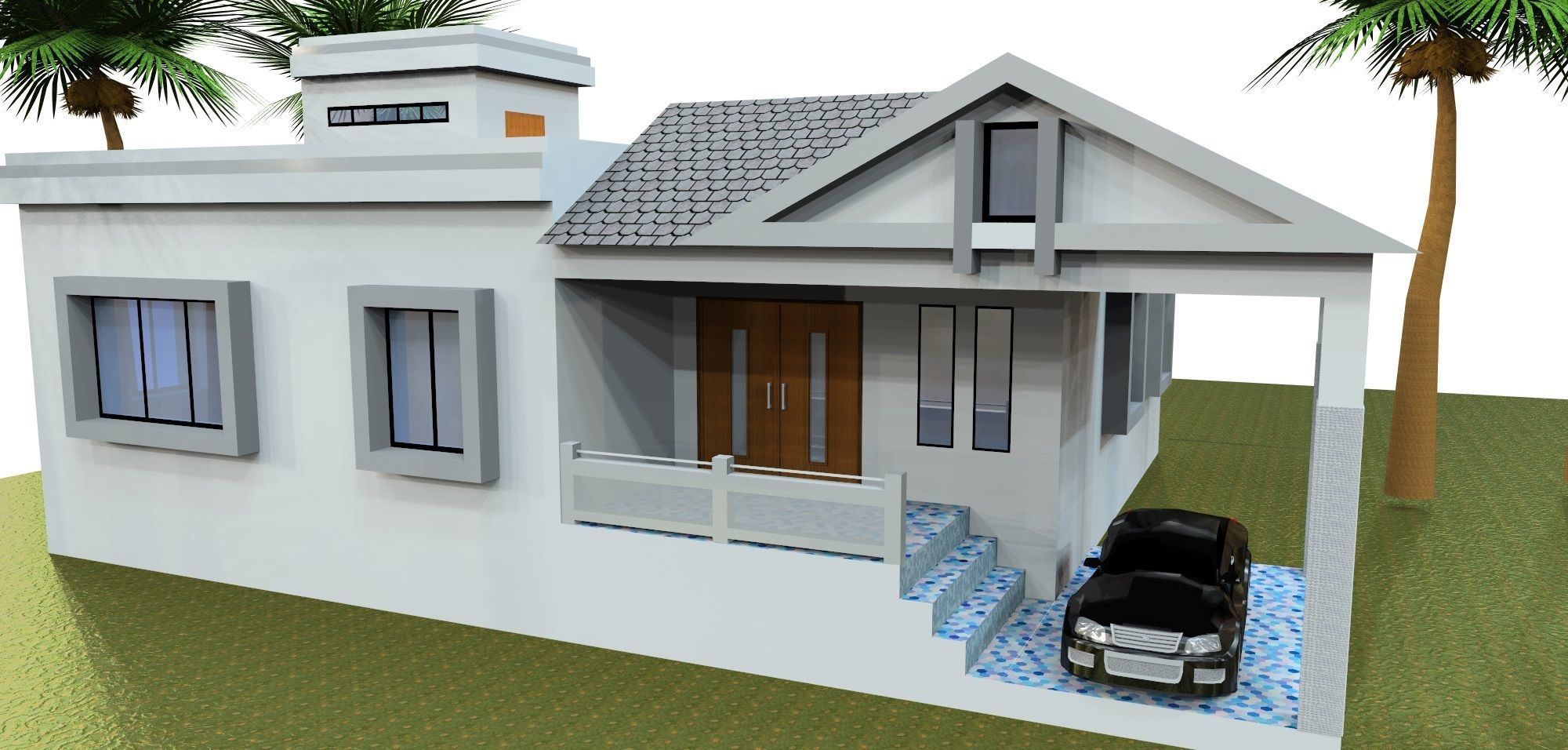 latest house design 2 bhk 3D model | CGTrader