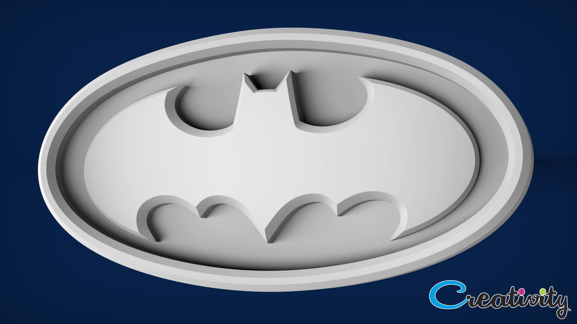 BATMAN 3D LOGO 3D model 3D printable | CGTrader