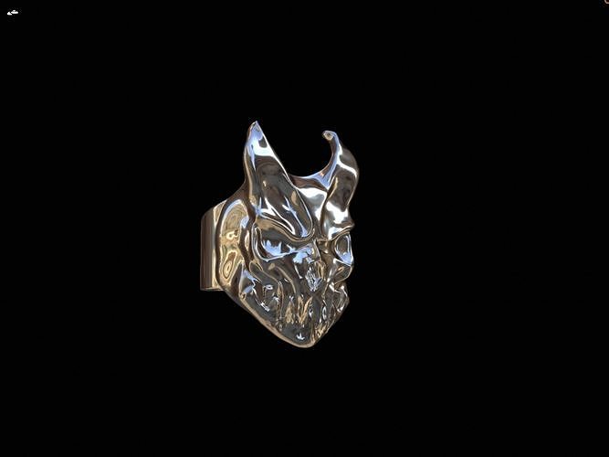 Fan ring demon mask 3D model 3D printable | CGTrader