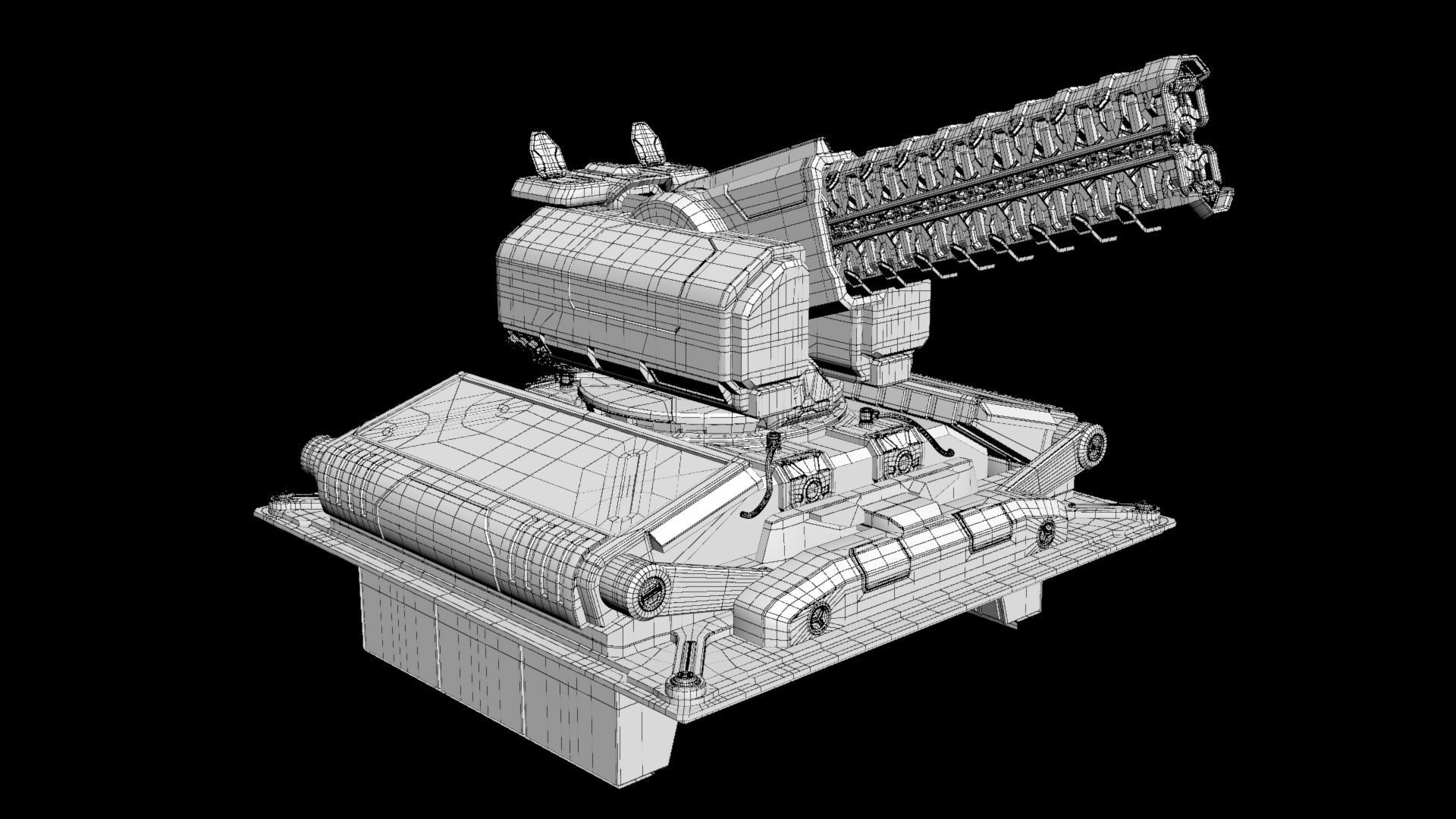 Imperial Medium Railgun 3D model animated | CGTrader