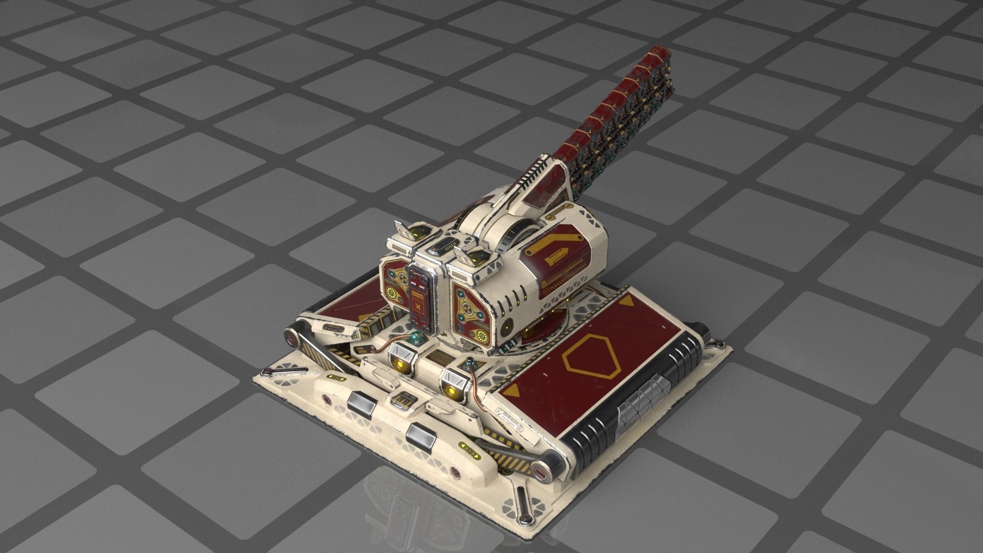 Imperial Medium Railgun 3D model animated | CGTrader
