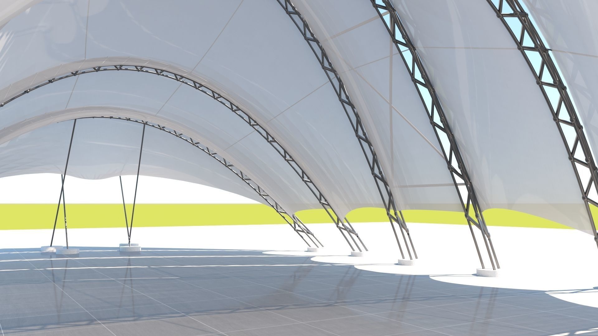 Tensile steel structure 3D model | CGTrader