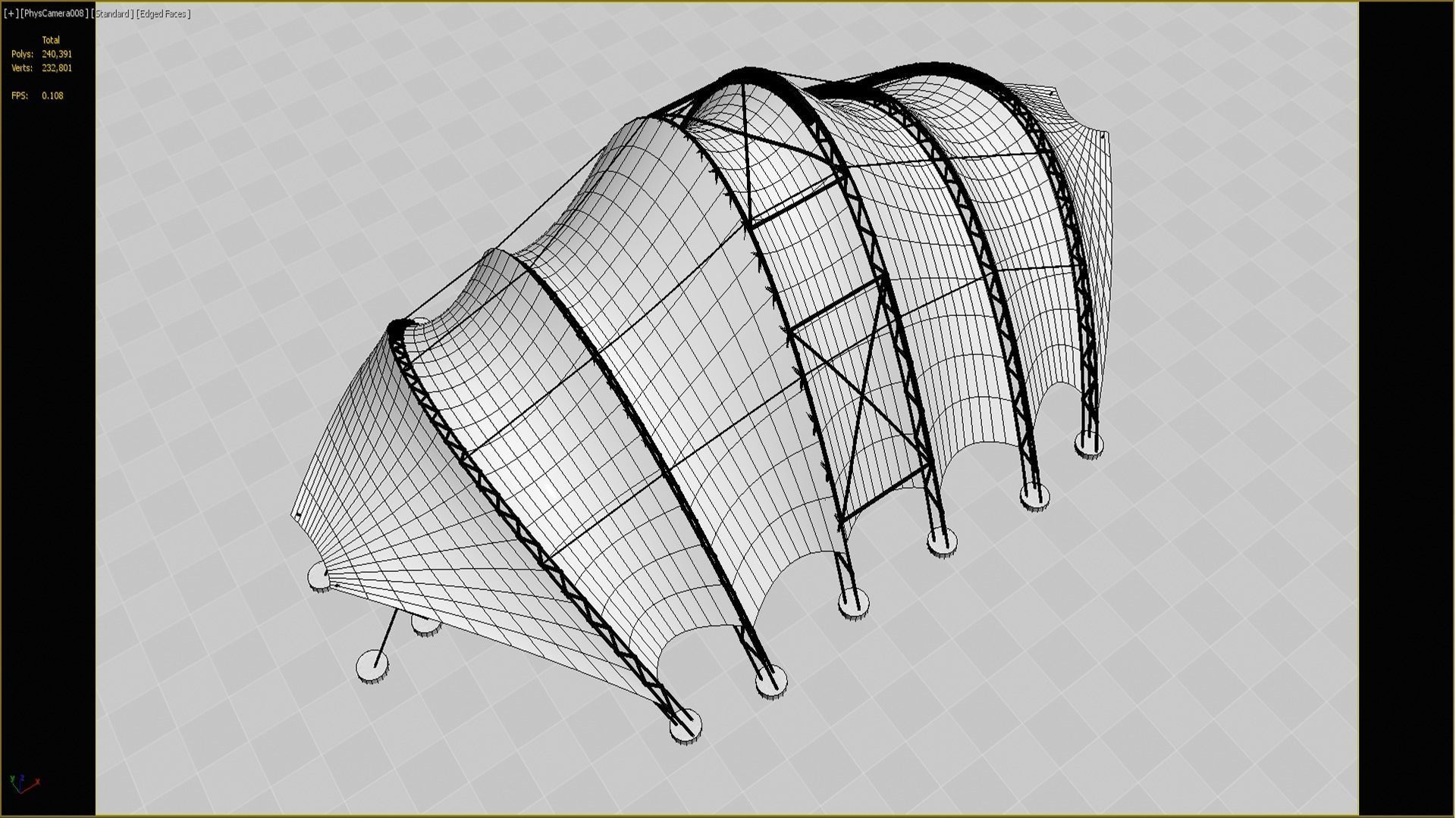 Tensile steel structure 3D model | CGTrader