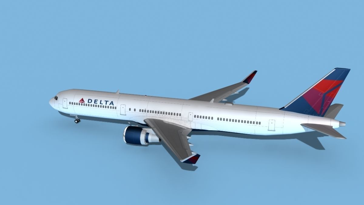 Boeing 767-400 Delta 4 3D model rigged | CGTrader