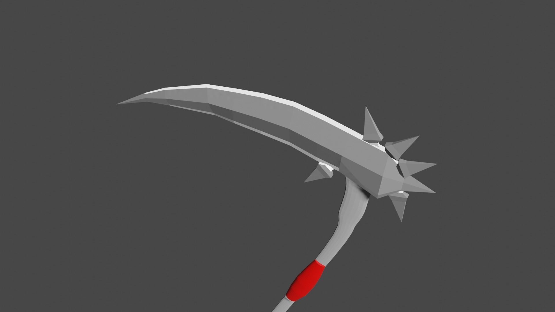 Low Poly Scythe - Game Ready sword free VR / AR / low-poly 3D model ...
