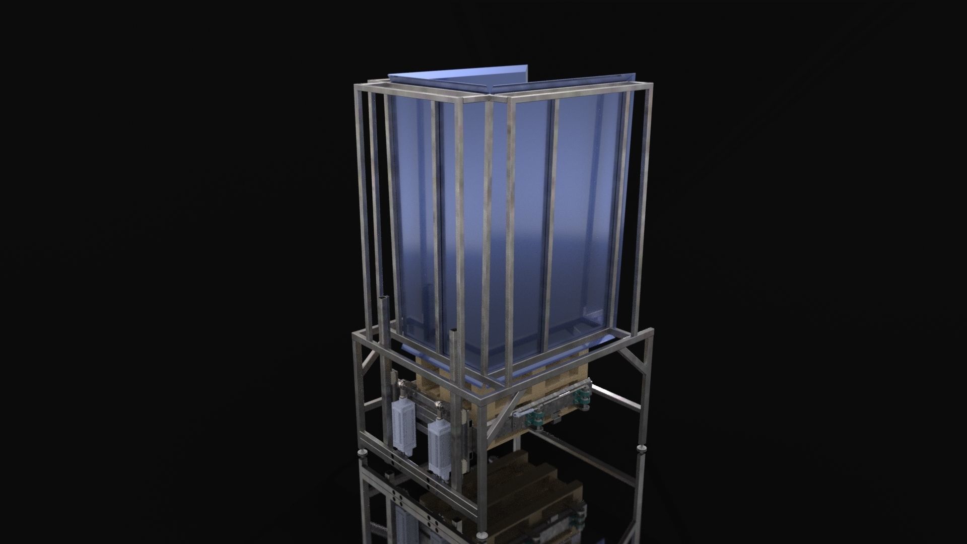 Pallet Dispenser Robot 3D model rigged | CGTrader