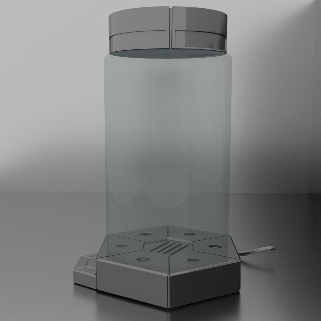 3D model SCI-FI or SCIENCE LAB CONTAINER HIGH and LOW POLY VR / AR ...