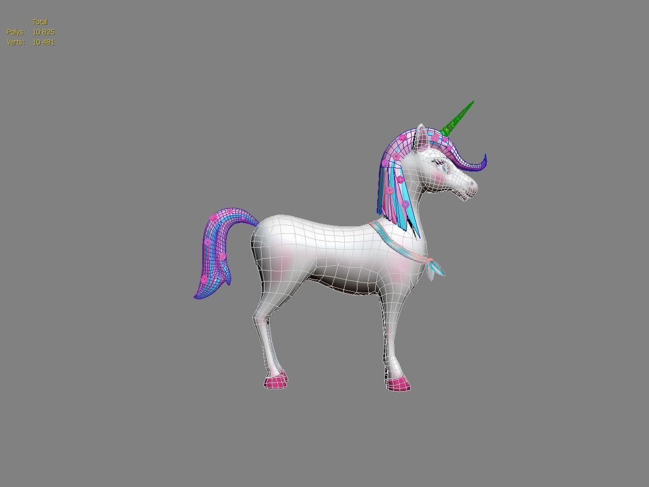 3D model Unicorn Low Poly to VR AR Low-poly 3D model Low-poly 3D model ...