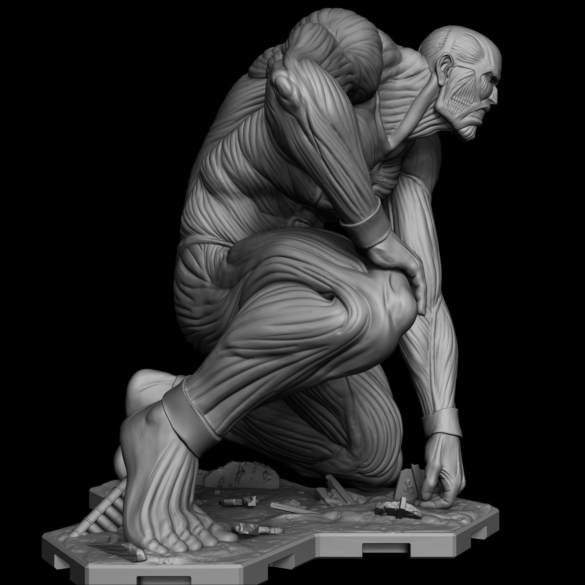 Bertholdt colossal Titan V2 - Shingeki no Kyojin 3D model 3D printable ...