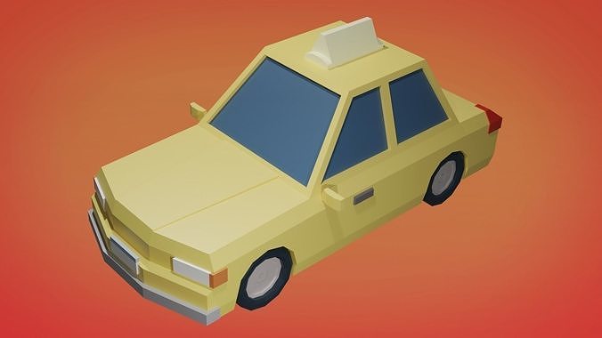 3D model Stylized Taxi Cab Car VR / AR / low-poly | CGTrader