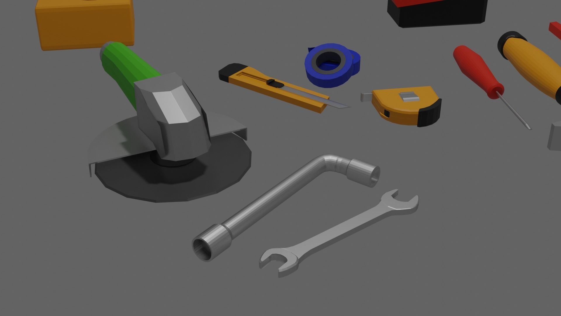 3D model workshop tools asset garage VR / AR / low-poly | CGTrader