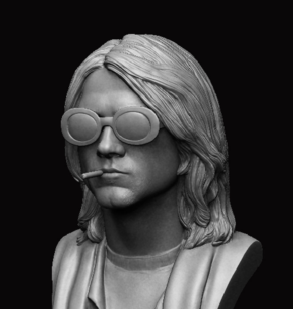 kurt cobain 3D print model 3D model 3D printable | CGTrader