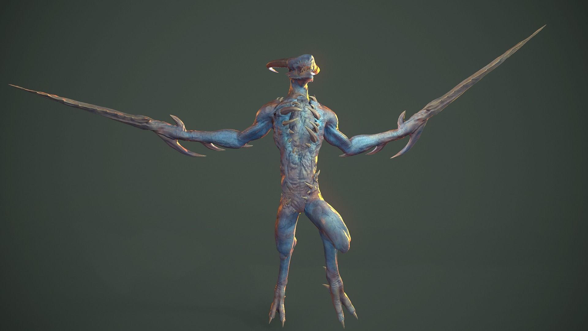 3D model Long Demon VR / AR / low-poly rigged animated | CGTrader