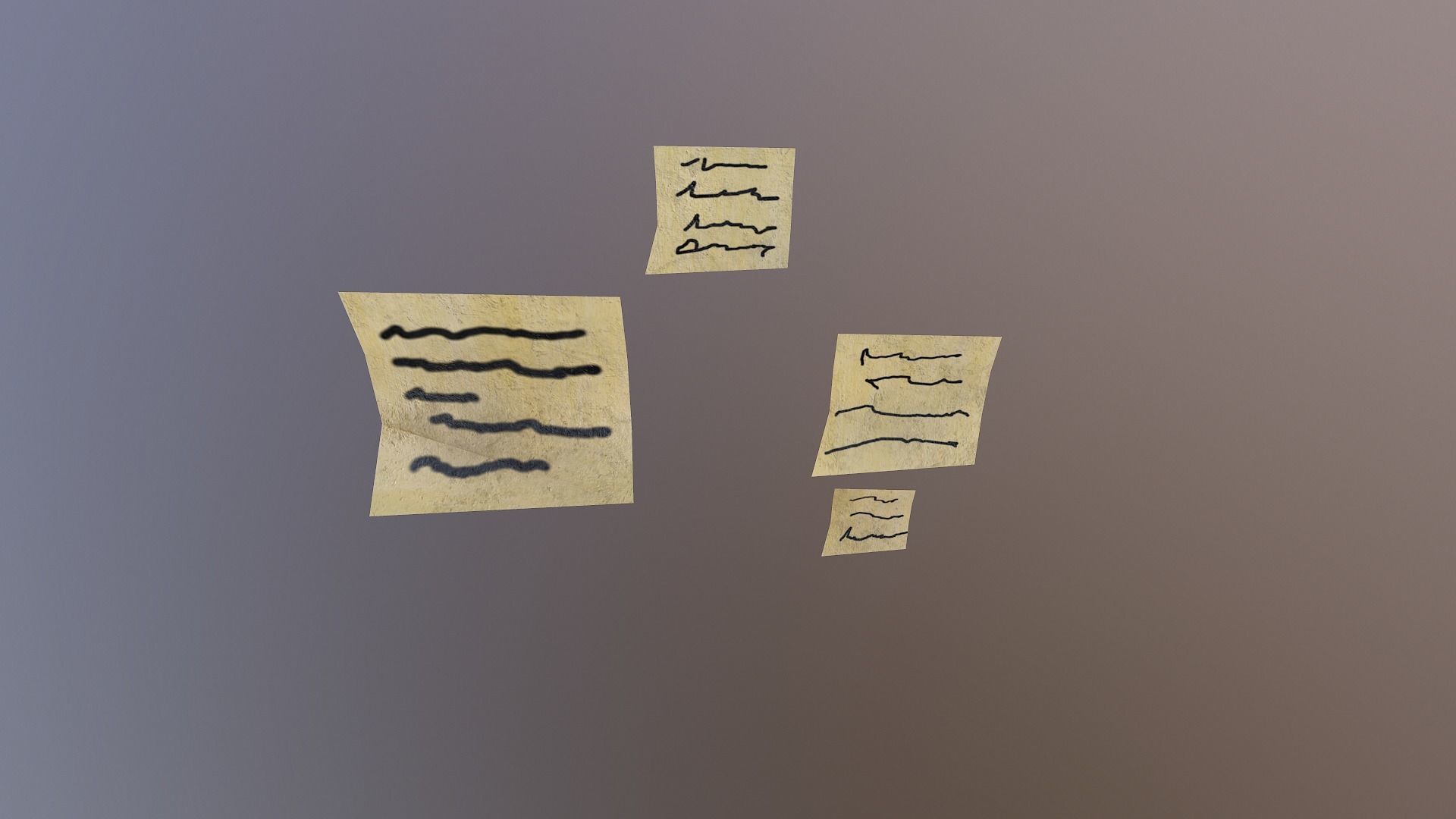 Note Papers free VR / AR / low-poly 3D model | CGTrader