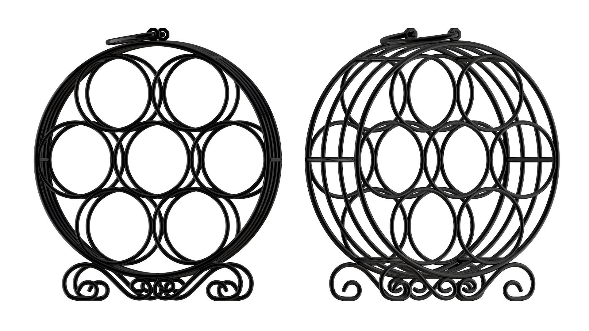 Circular Wine Rack 3D model | CGTrader
