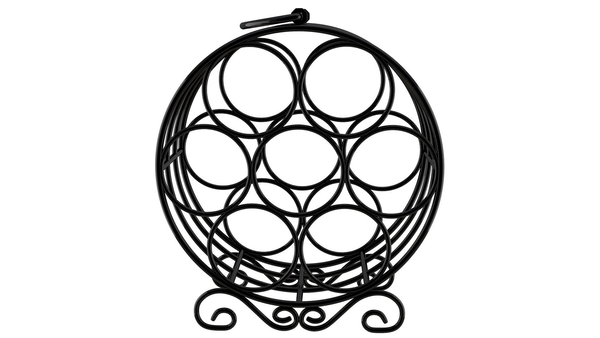Circular Wine Rack 3D model | CGTrader