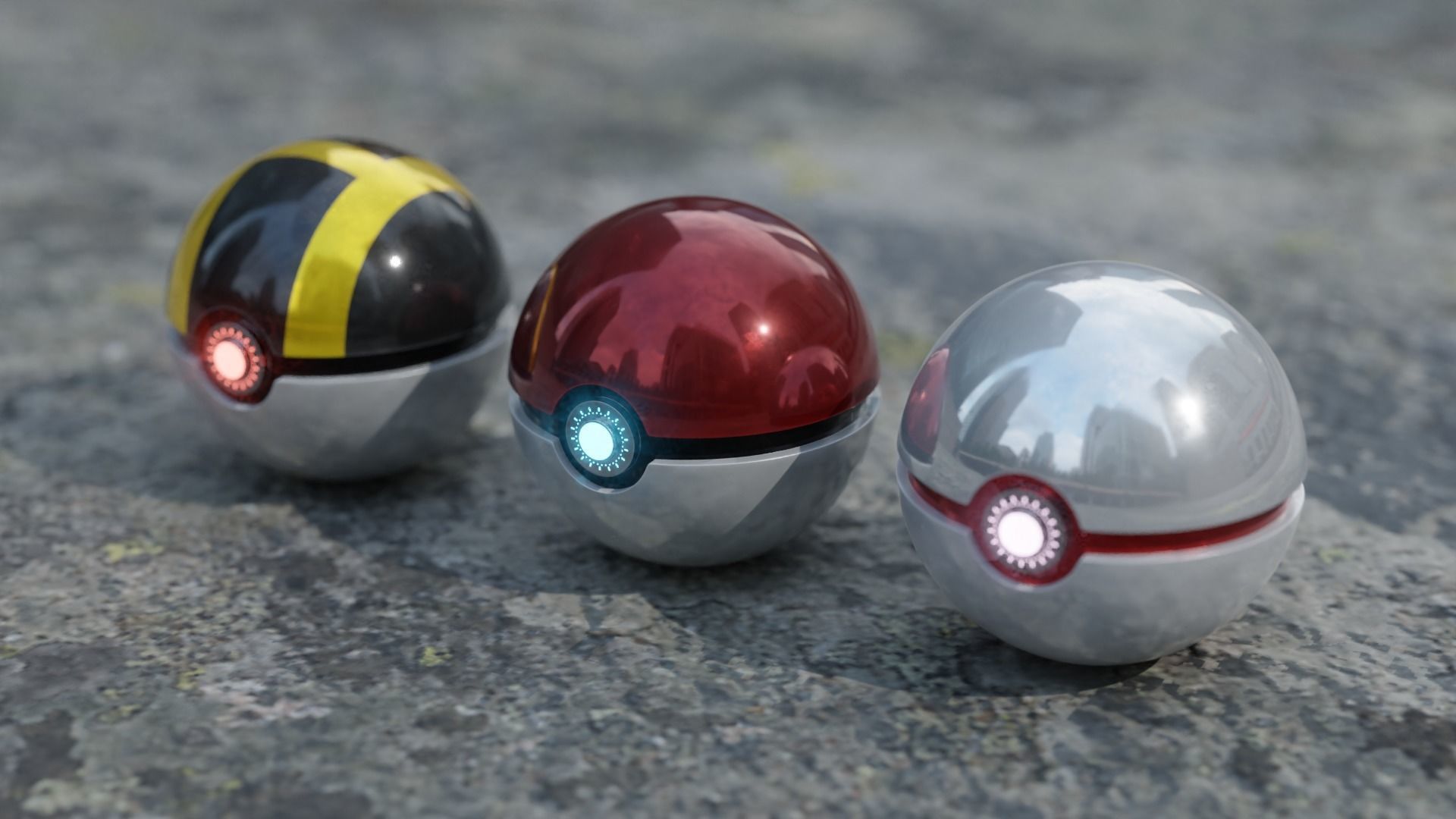 3D model Realistic pokeball - Pokemon VR / AR / low-poly | CGTrader