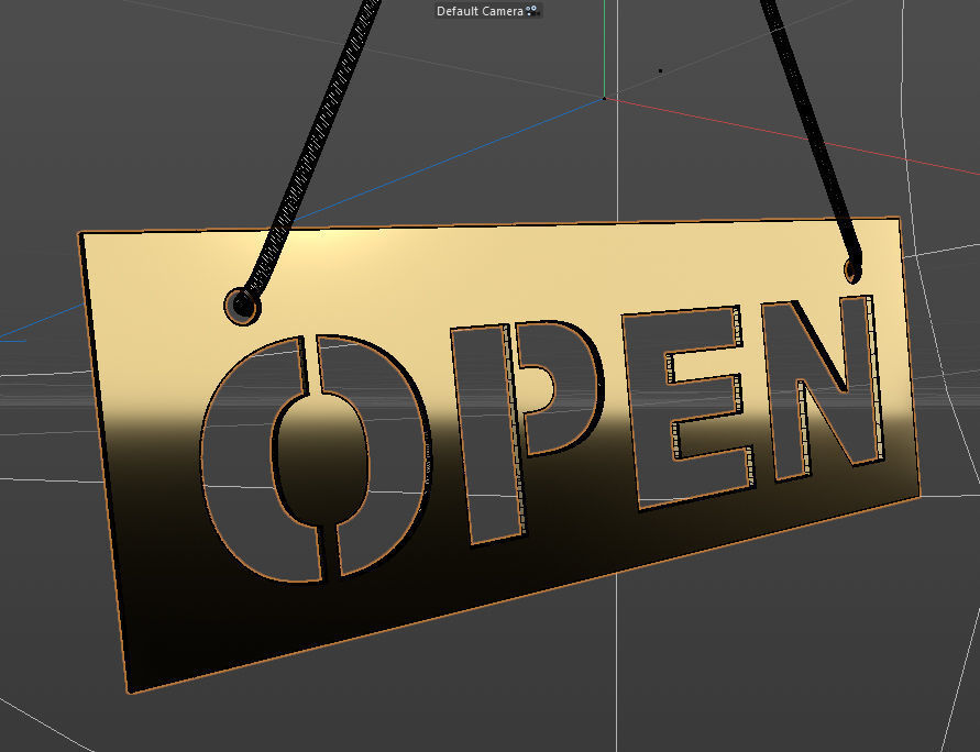 Open door lable free 3D model | CGTrader