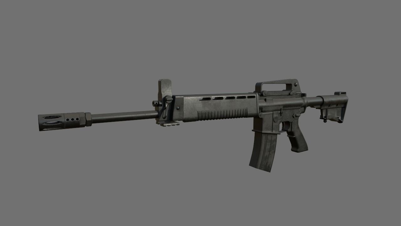 3D model T91 Assault Rifle 3D model With PBR Texture VR / AR / low-poly ...