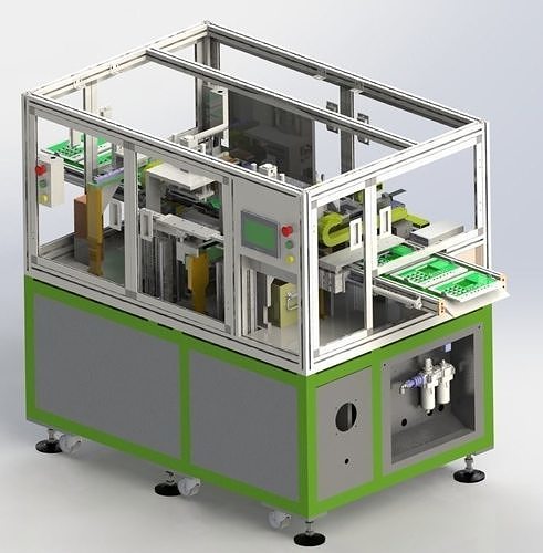 Automated telephone production equipment 3D model | CGTrader