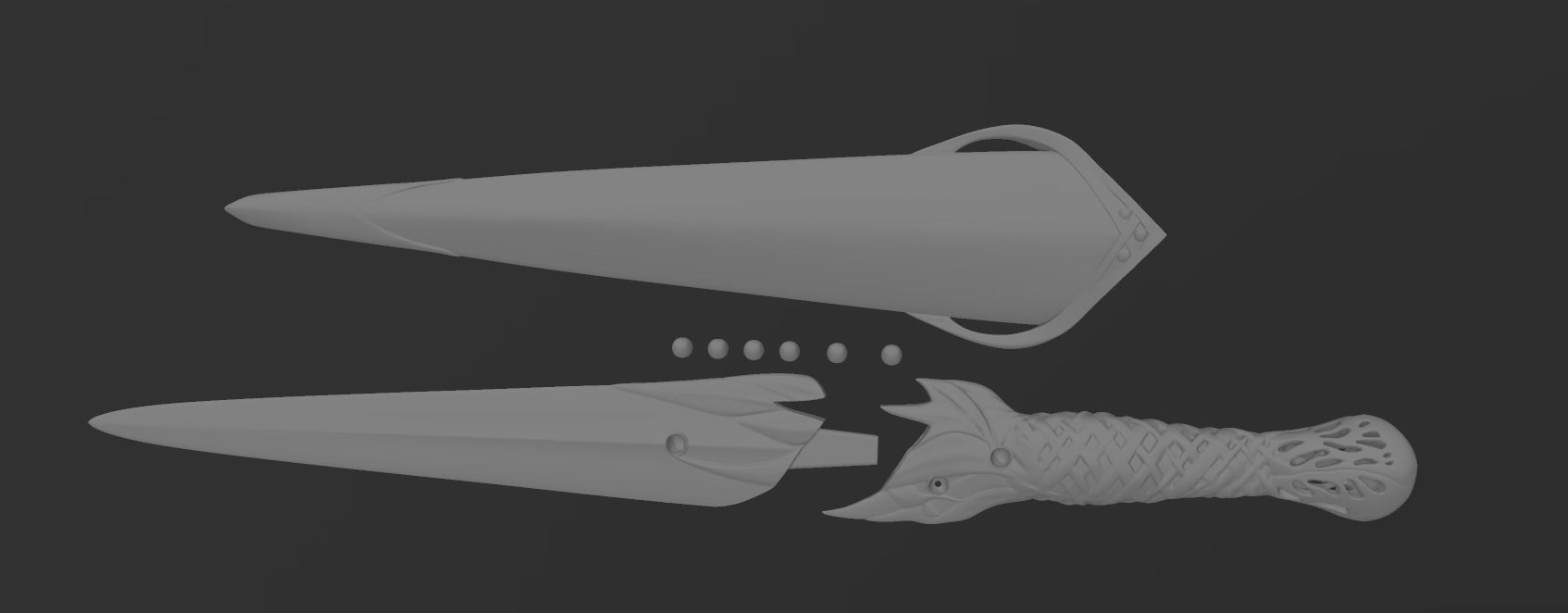 Galadriel Dagger from Lord of the Rings Rings of power 3D model 3D ...