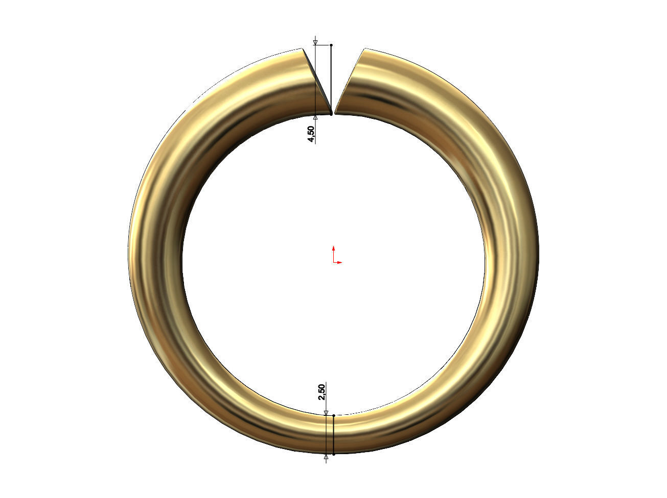 Solid twisted conical wire fashion band US size 5to10 3D model 3D ...