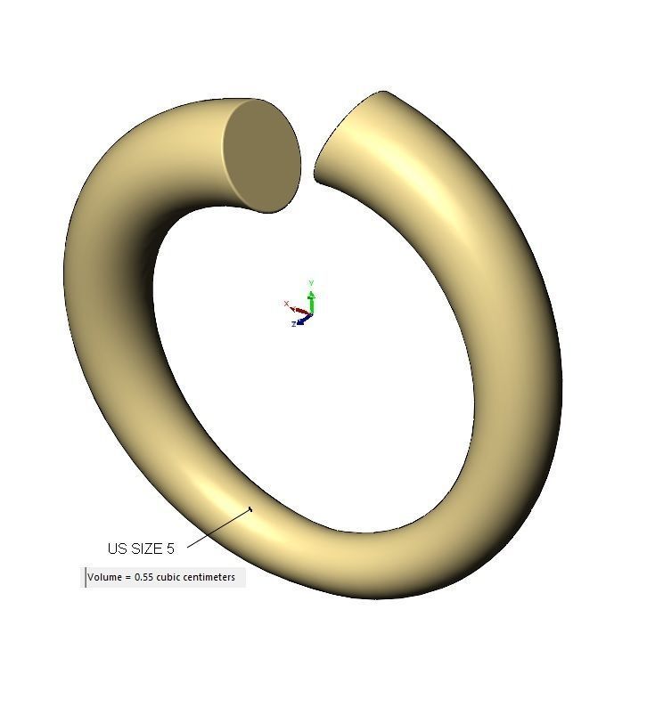 Solid twisted conical wire fashion band US size 5to10 3D model 3D ...