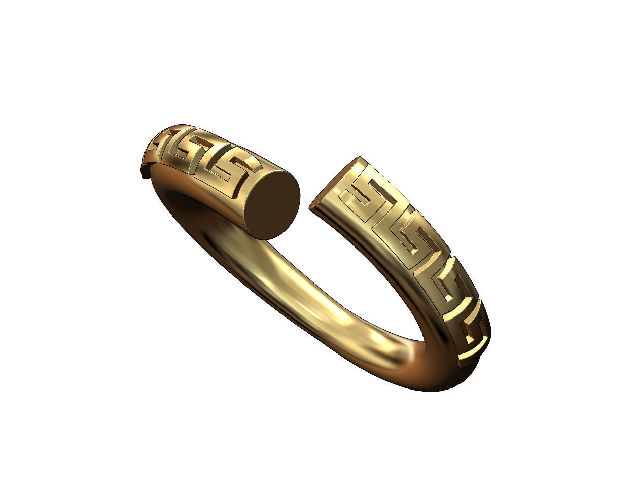 Versace twisted conical rope ring US size 6to9 3D model 3D printable ...