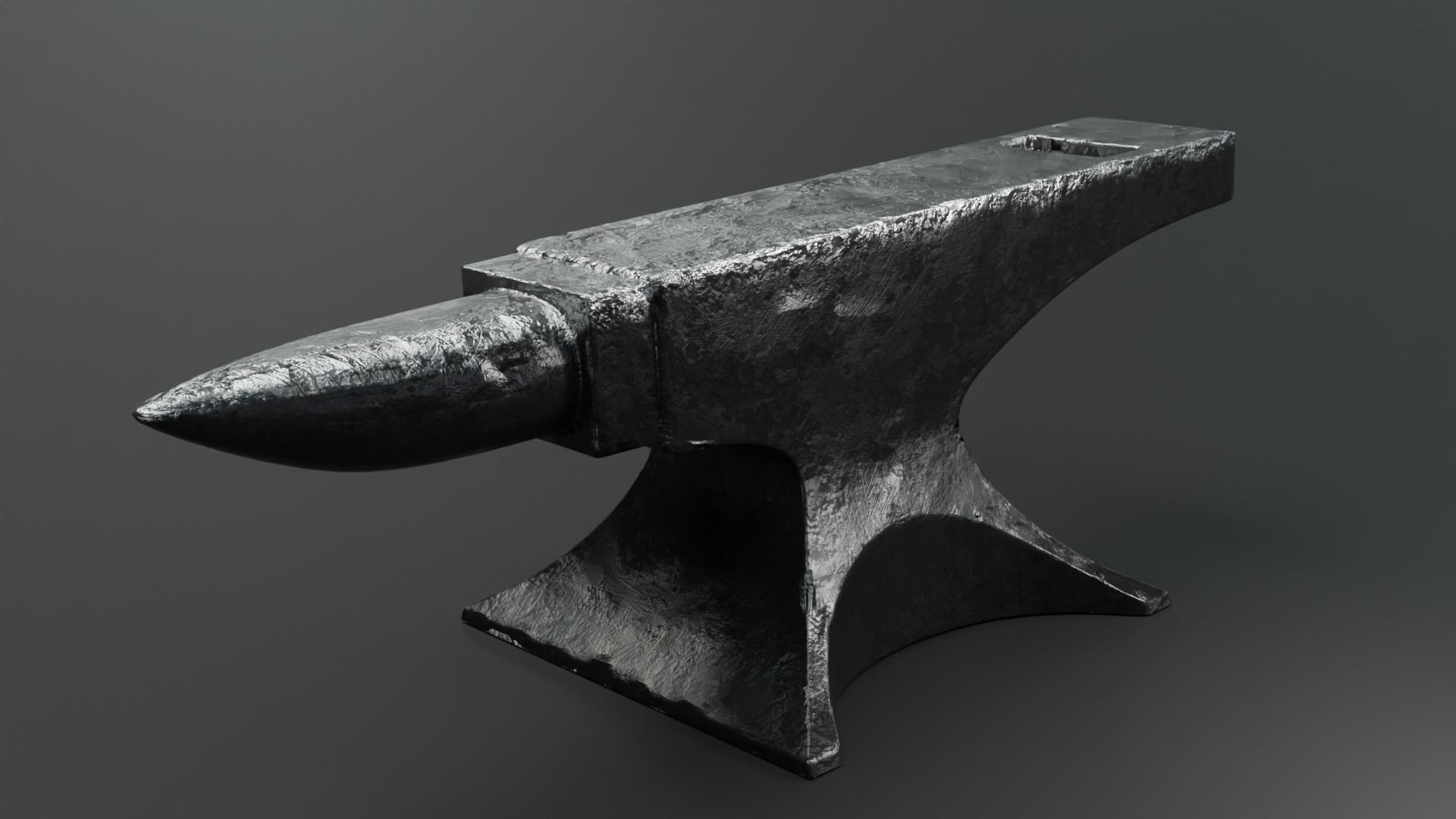 Blacksmith anvil with hammer in low-poly 3D model | CGTrader