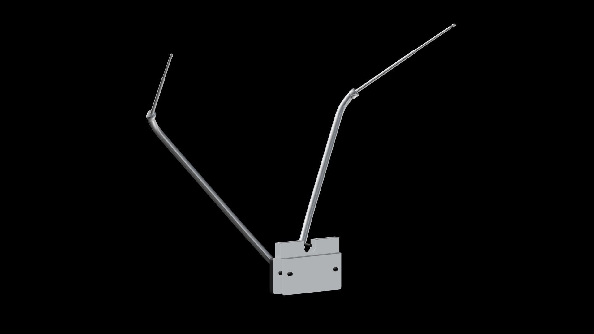 Vintage lowrider accessory Rabbit Ears antenna 3D model | CGTrader