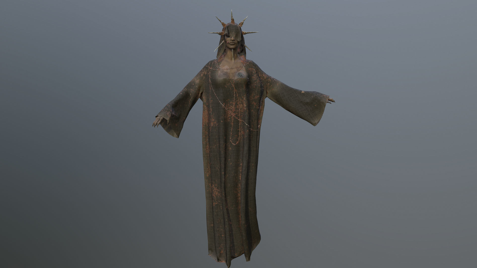 3D model Lady Ghost VR / AR / low-poly rigged animated | CGTrader