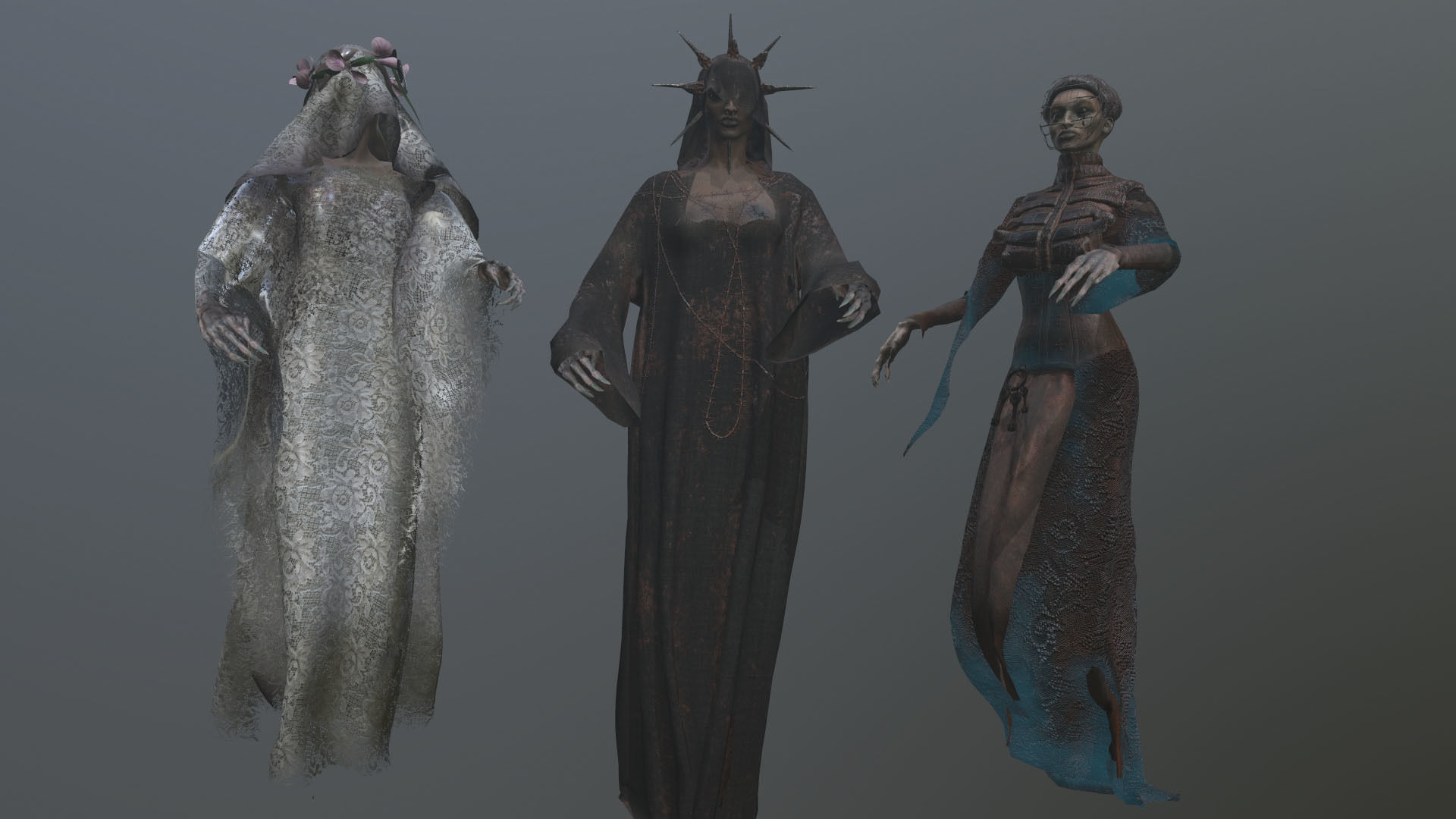3D model Lady Ghost VR / AR / low-poly rigged animated | CGTrader