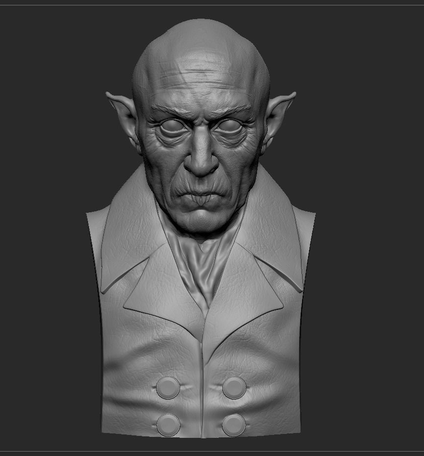 Nosferatu bust 3D model 3D printable | CGTrader