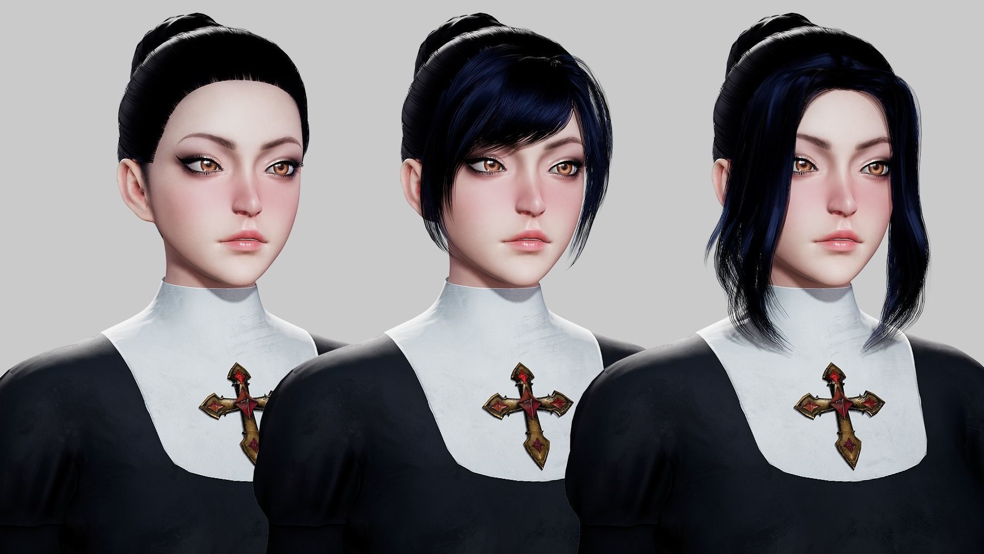 3D model Nun - Game Ready VR / AR / low-poly rigged | CGTrader