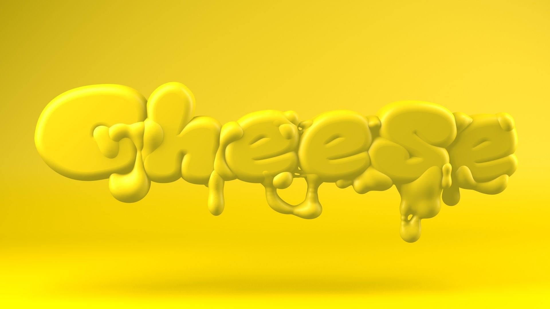 Cheese Lettering 3D model | CGTrader
