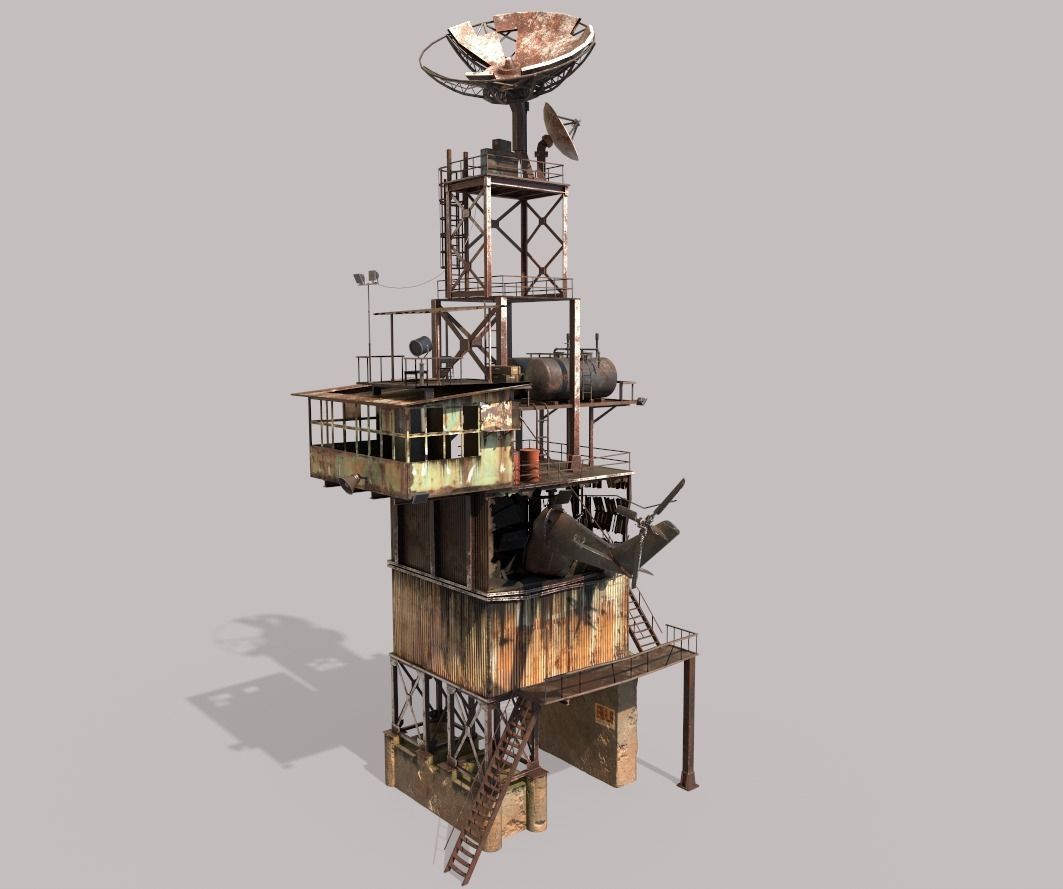 Post-Apocalyptic Outpost Tower 3D model | CGTrader