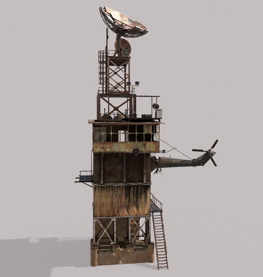 Post-Apocalyptic Outpost Tower 3D model | CGTrader