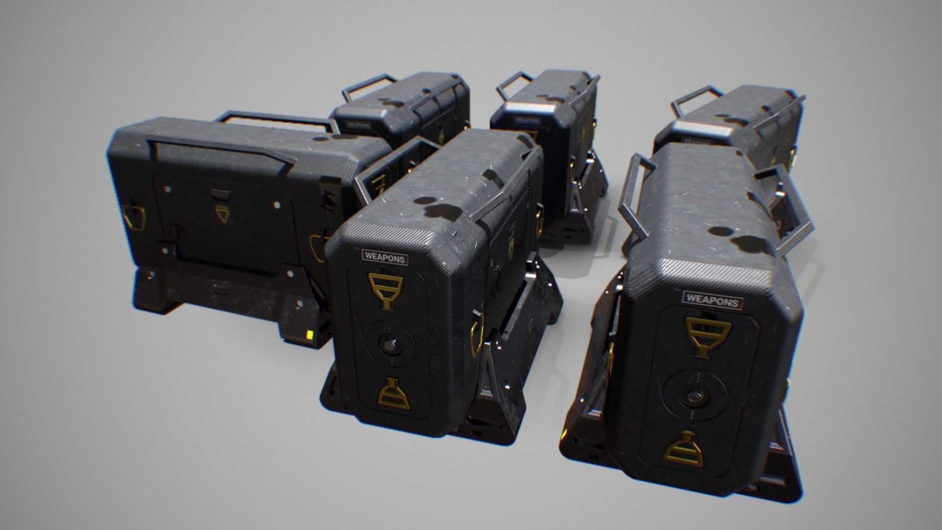 3D model Sci-Fi Weapons Crate VR / AR / low-poly | CGTrader