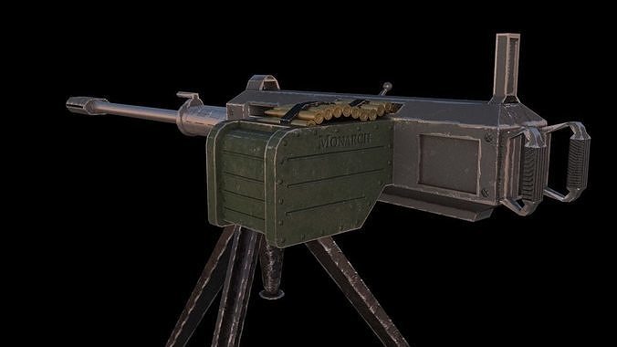 3D model Machine Gun VR / AR / low-poly | CGTrader