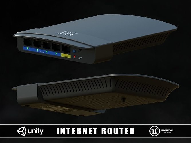 3D model Internet Router VR / AR / low-poly | CGTrader
