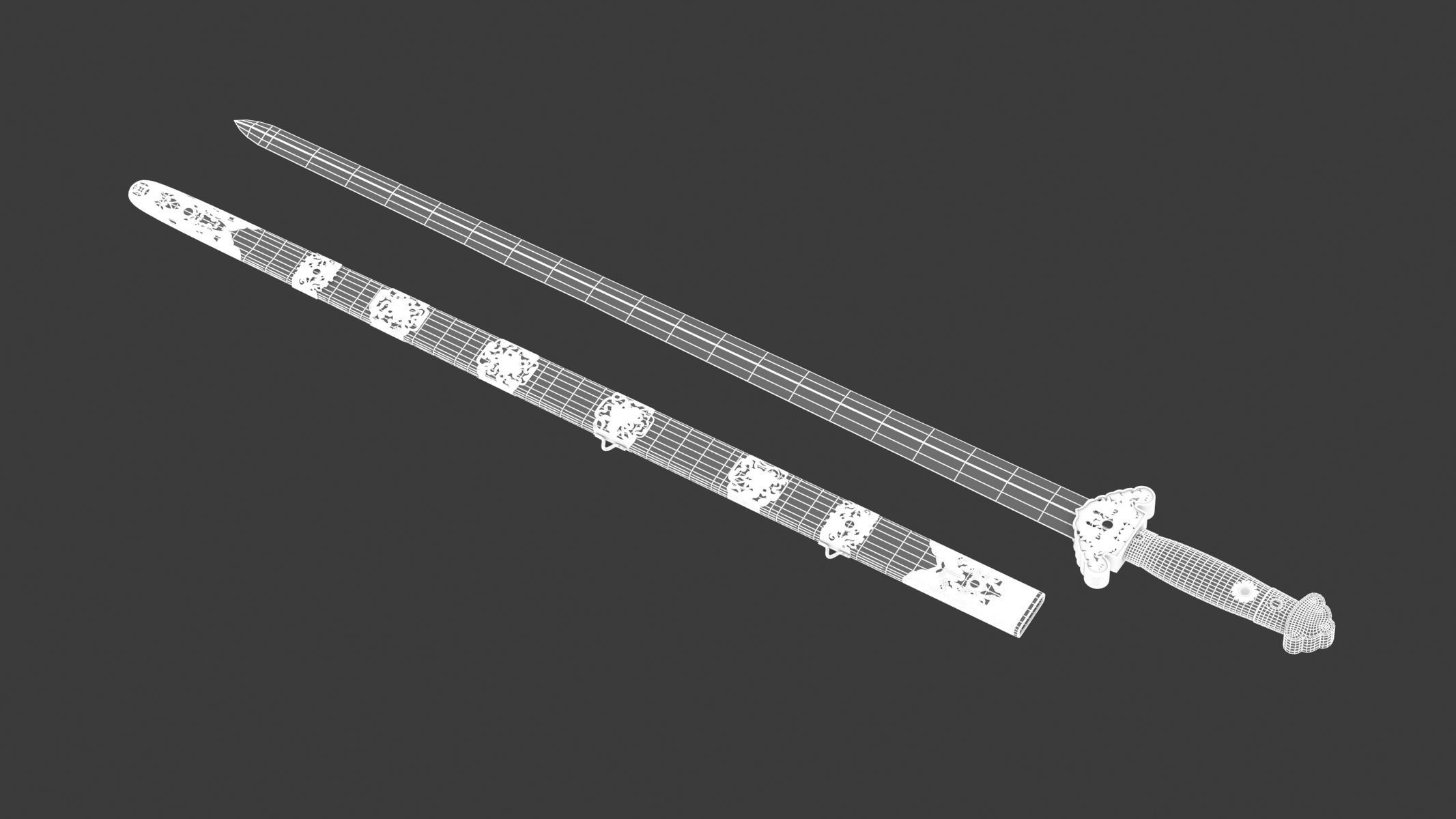 Jian Sword 3D model | CGTrader