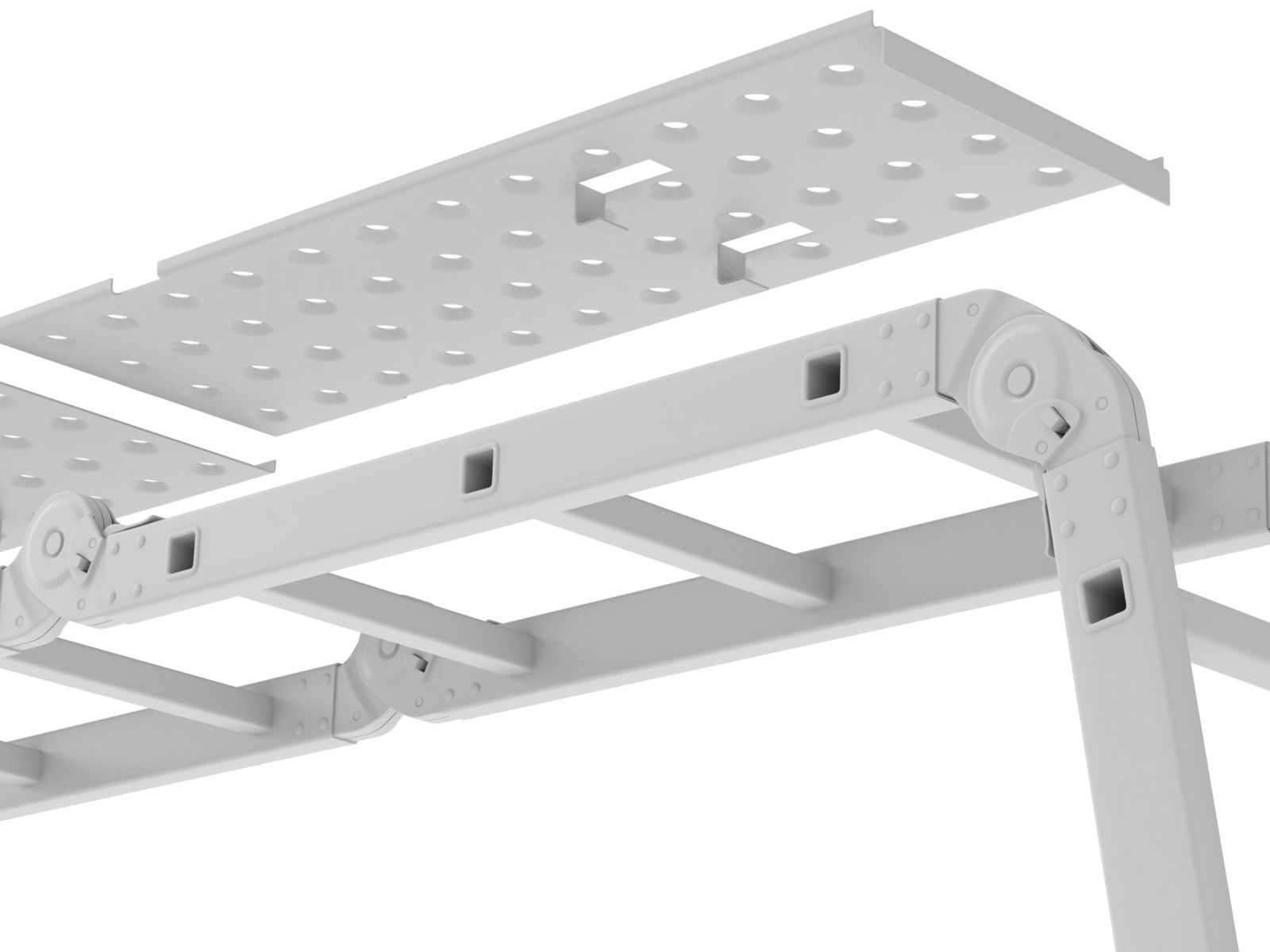 Multifunctional Aluminium Ladder 3D model rigged | CGTrader