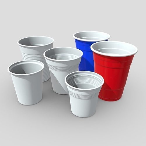 3D model Plastic Cup Pack VR / AR / low-poly | CGTrader